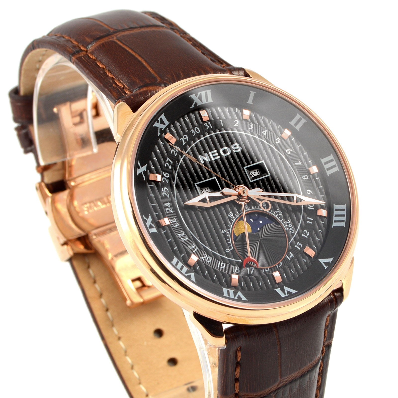 Brown City Sapphire Watch | NEOS | Free shipping over $75
