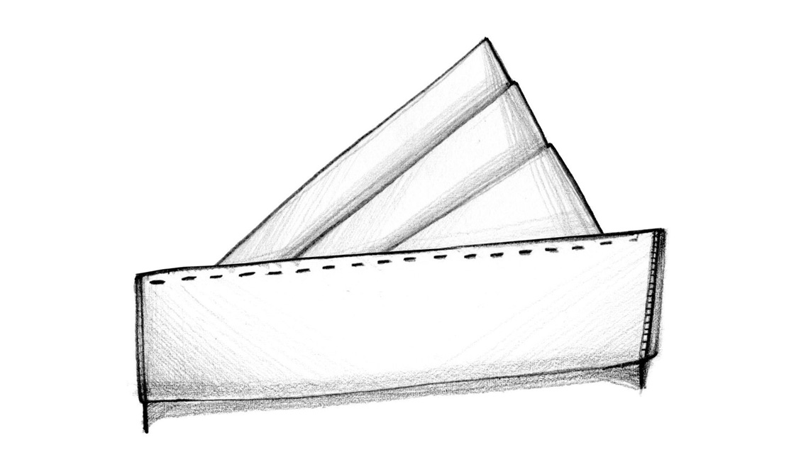 The 3 Stairs Pocket Square Fold
