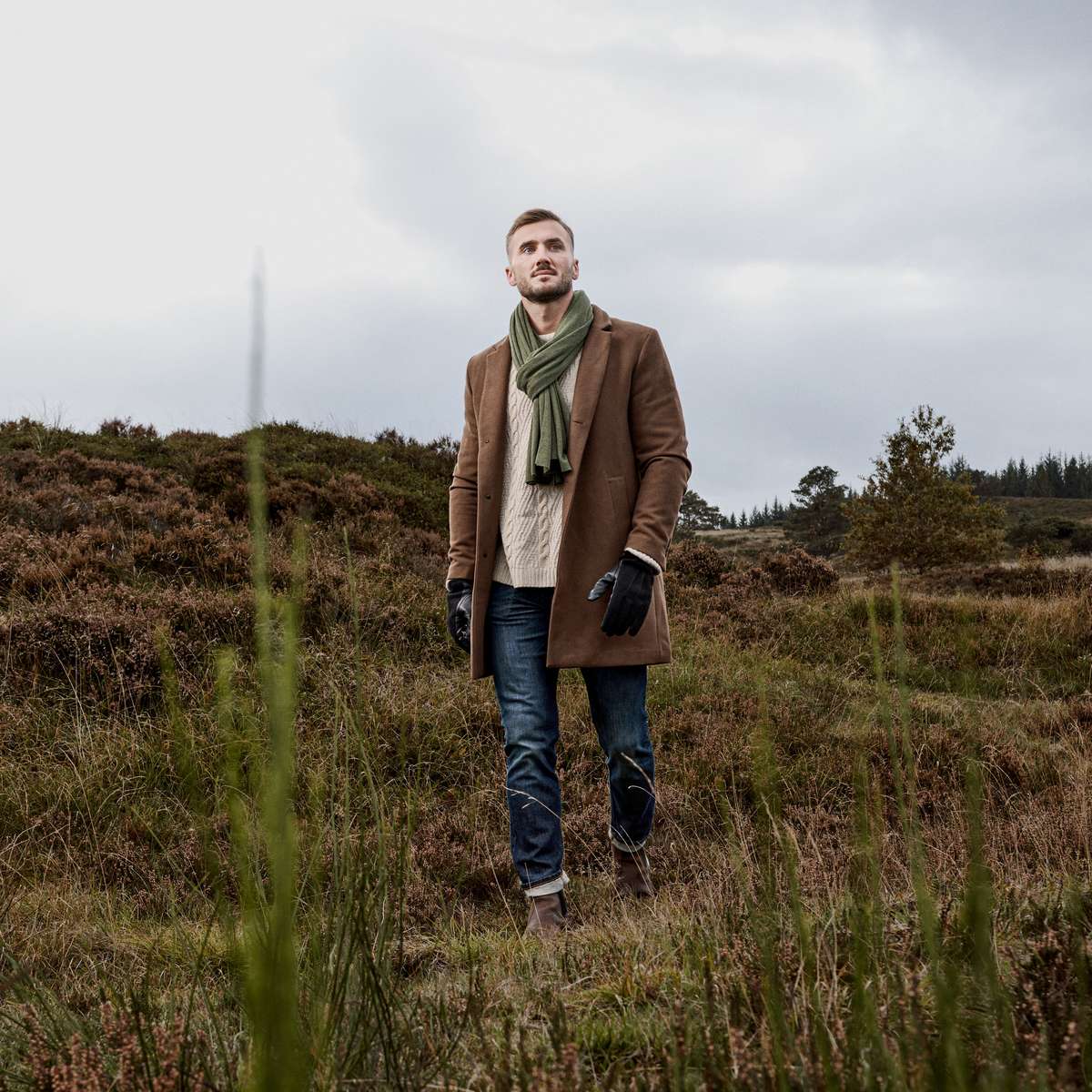 Hiems | Grønt Resirkulert Bomullsskjerf | På lager! | Sidegren