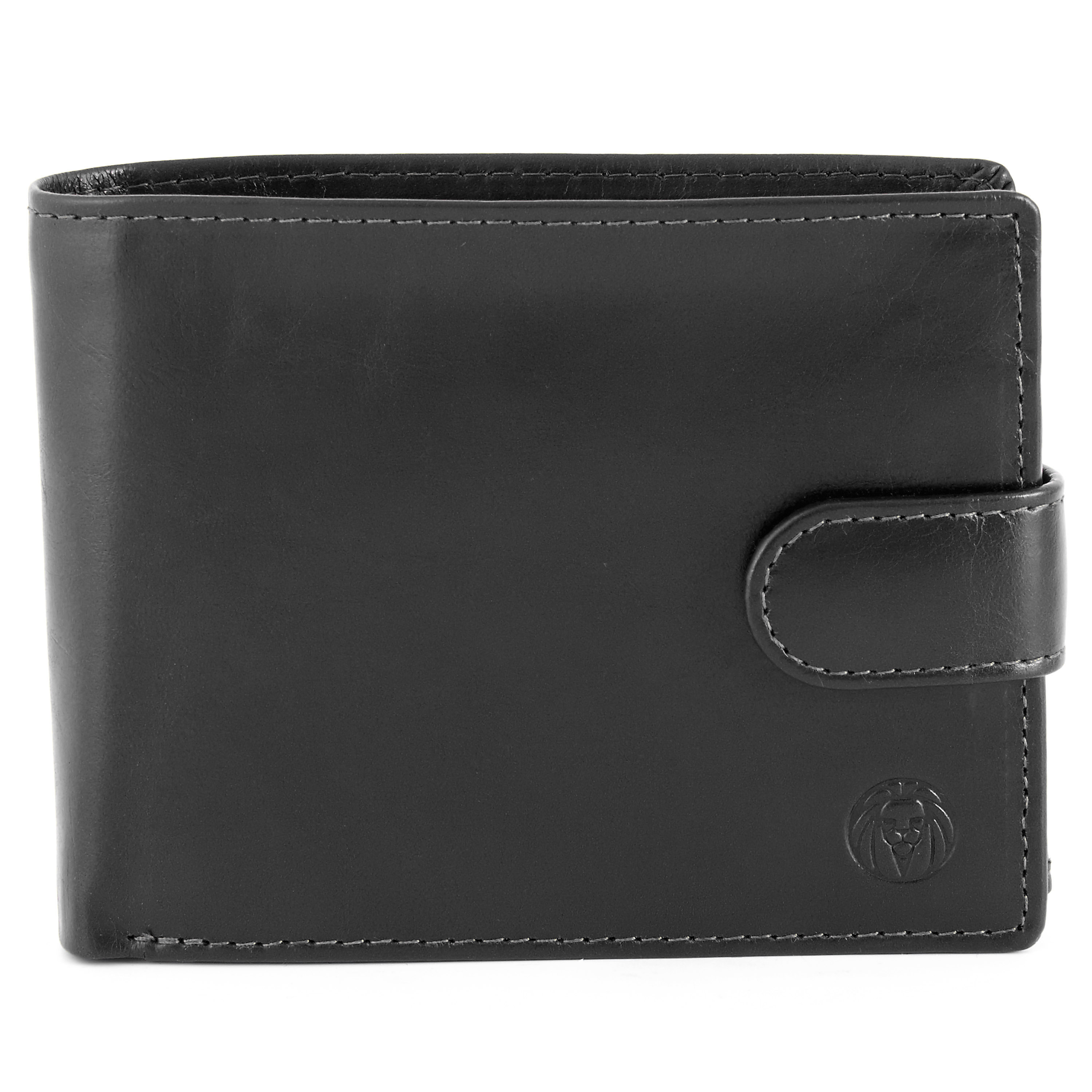Black Ergonomic Jasper Leather Wallet | In stock! | Lucleon
