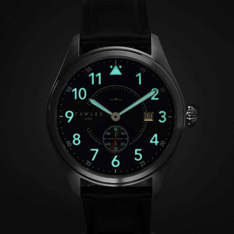 Aviator | Silver-Tone Aviator Watch With Blue Dial, White Numbers, Arms ...