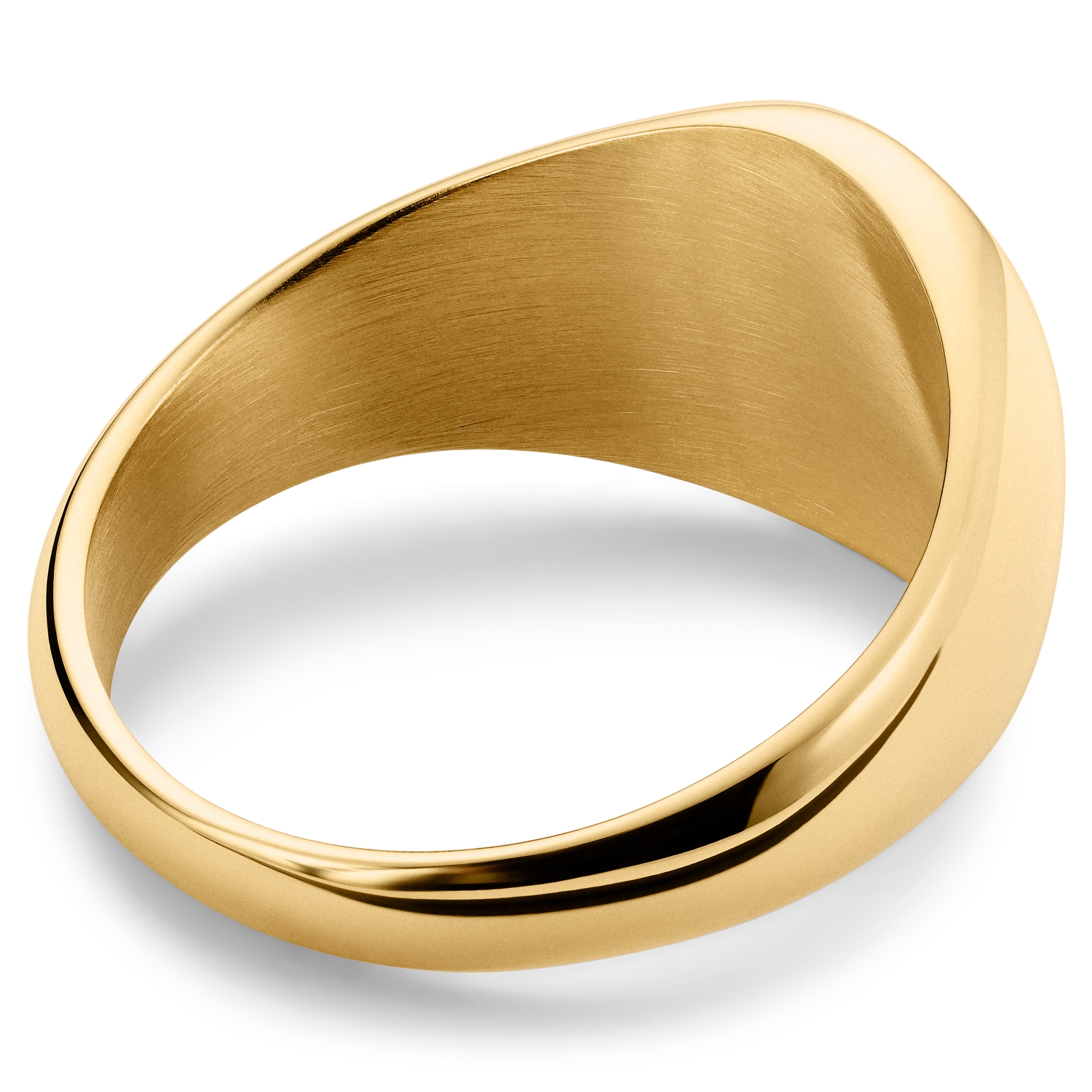 Gold-Tone Round Signet Ring | In stock! | Lucleon