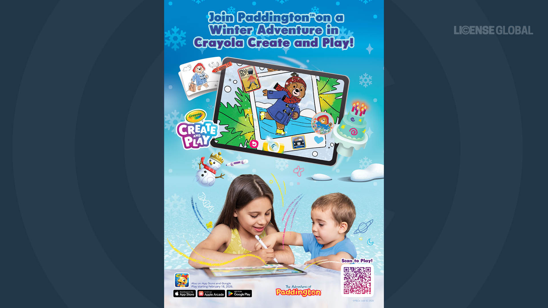 Paddington Returns to Crayola App for Winter Event