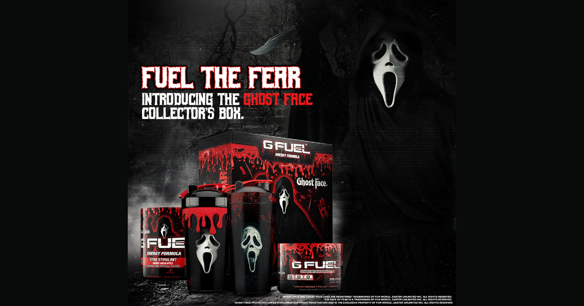 G FUEL Unleashes Ghost Face-Inspired Collection with Fun World