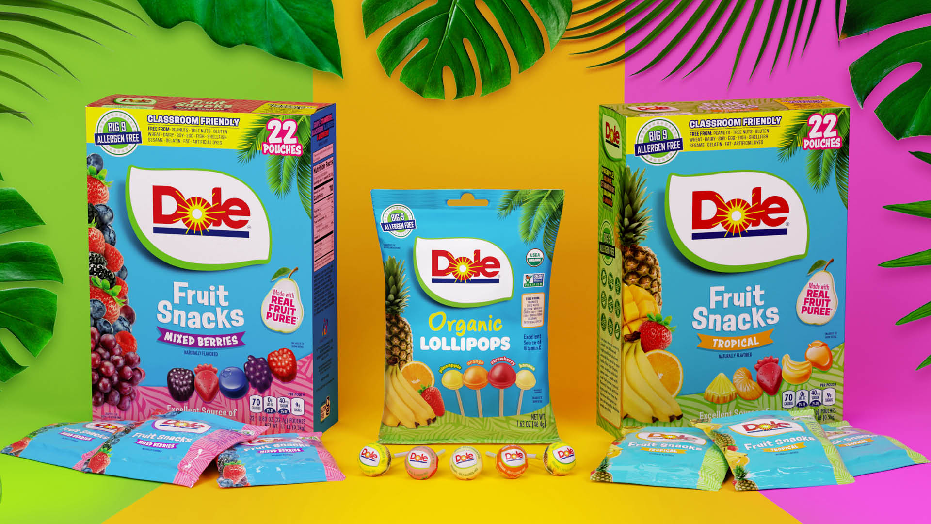 Dole, Imaginings 3 Launch Snacks & Organic Lollipops