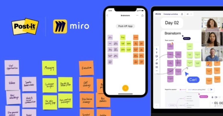 Post-it App, Miro Team to Expand Virtual Notes | License Global