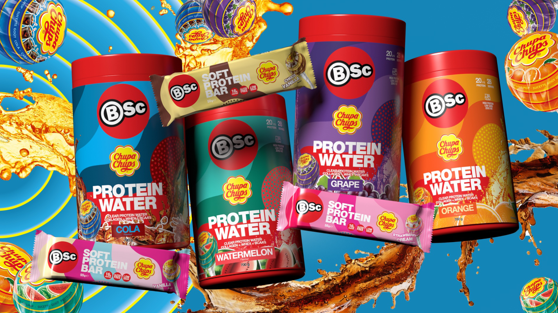 Asembl Intros BSc x Chupa Chups Protein Powders, Bars