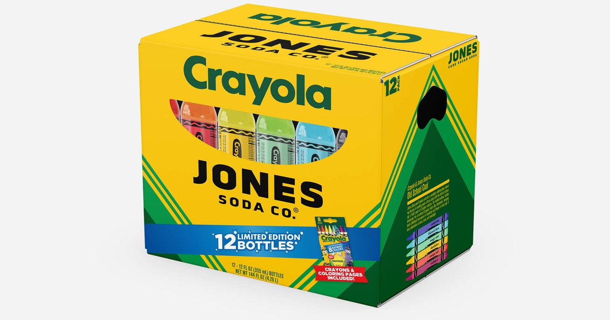 Jones Soda Teams with Crayola on Multi-Pack Featuring Returning Crayon Colors