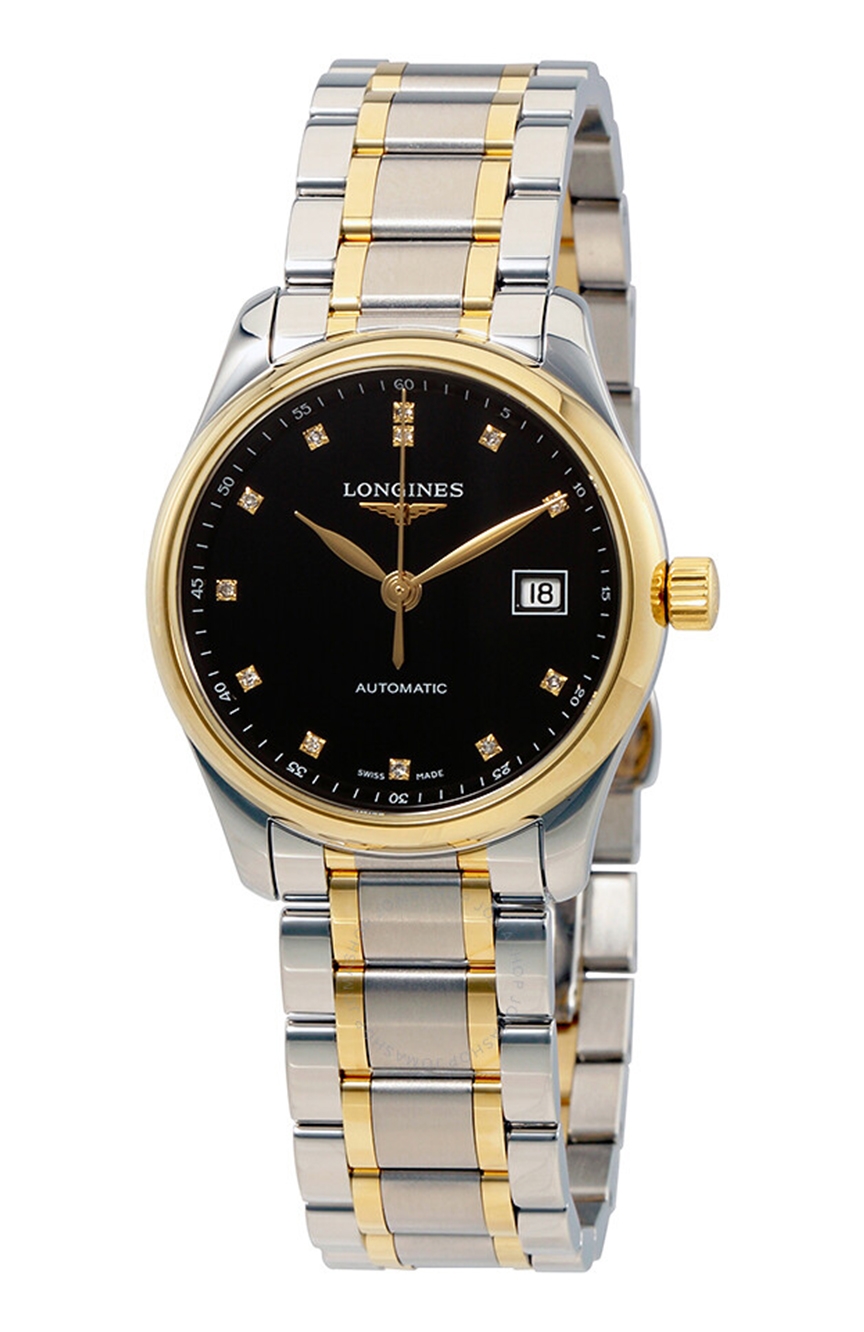 Longines Women's Master Collection Automatic Black Dial Watch ...