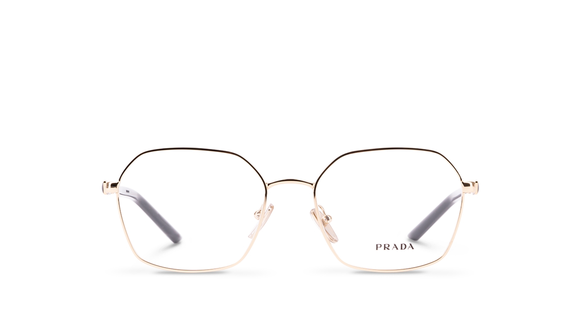 Prada Women Square Gold Eyeglass | RivoliShop.com