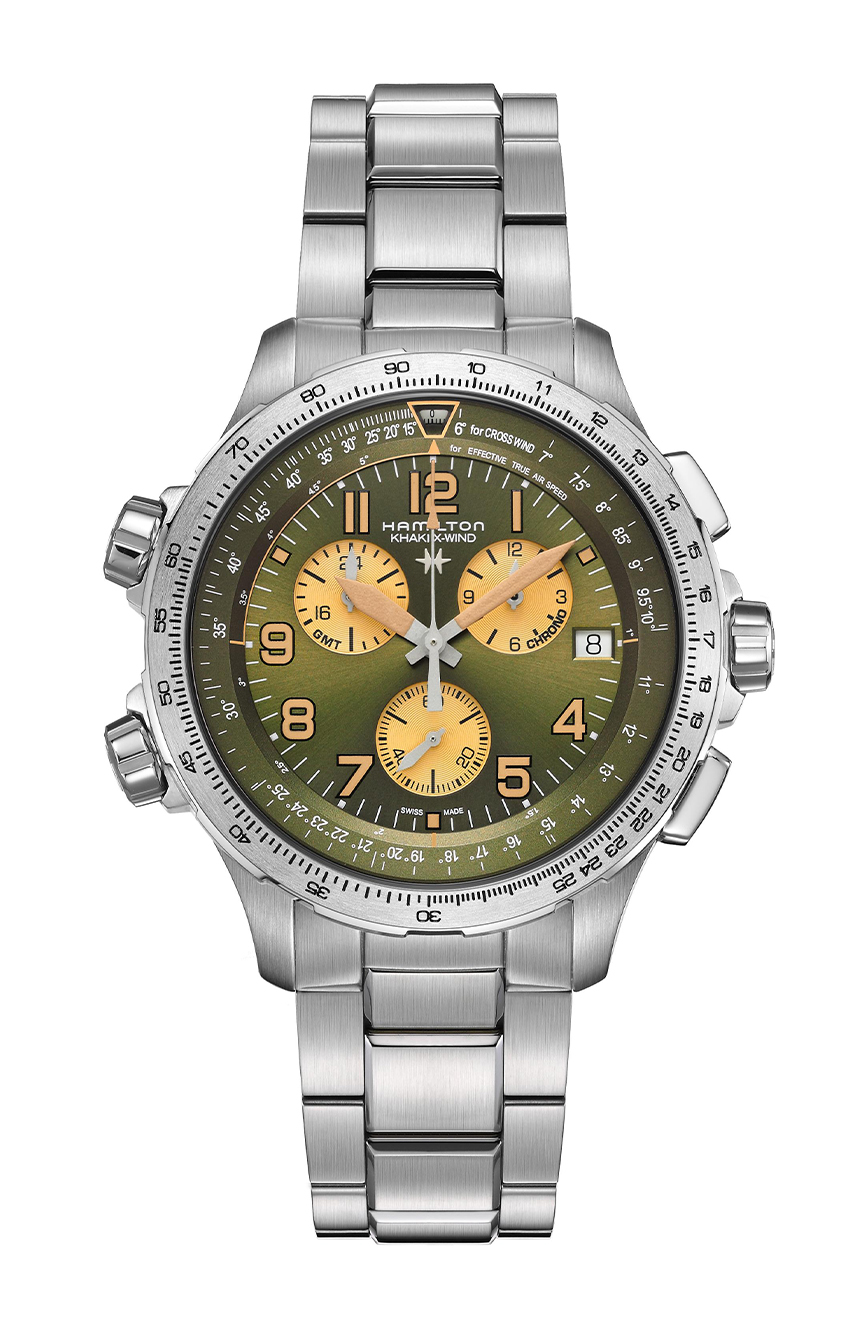 Hamilton Khaki Aviation X-Wind GMT Chrono Quartz | RivoliShop.com