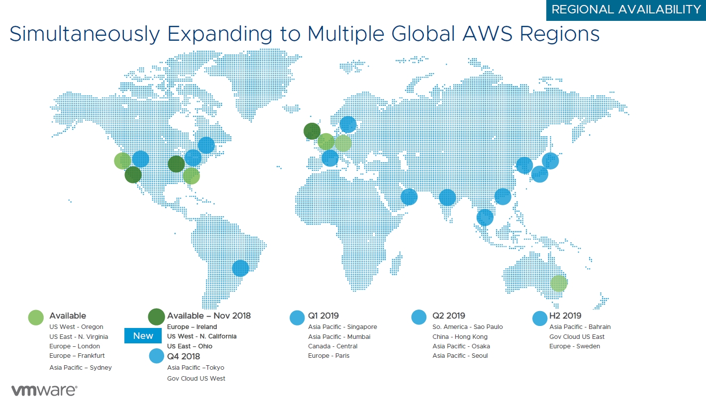 VMware Cloud Accelerates Expansion to AWS Data Centers