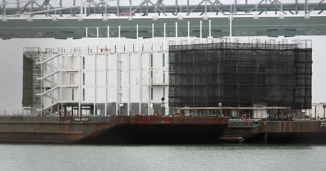Closer Look: The Mysterious Barge in the Bay