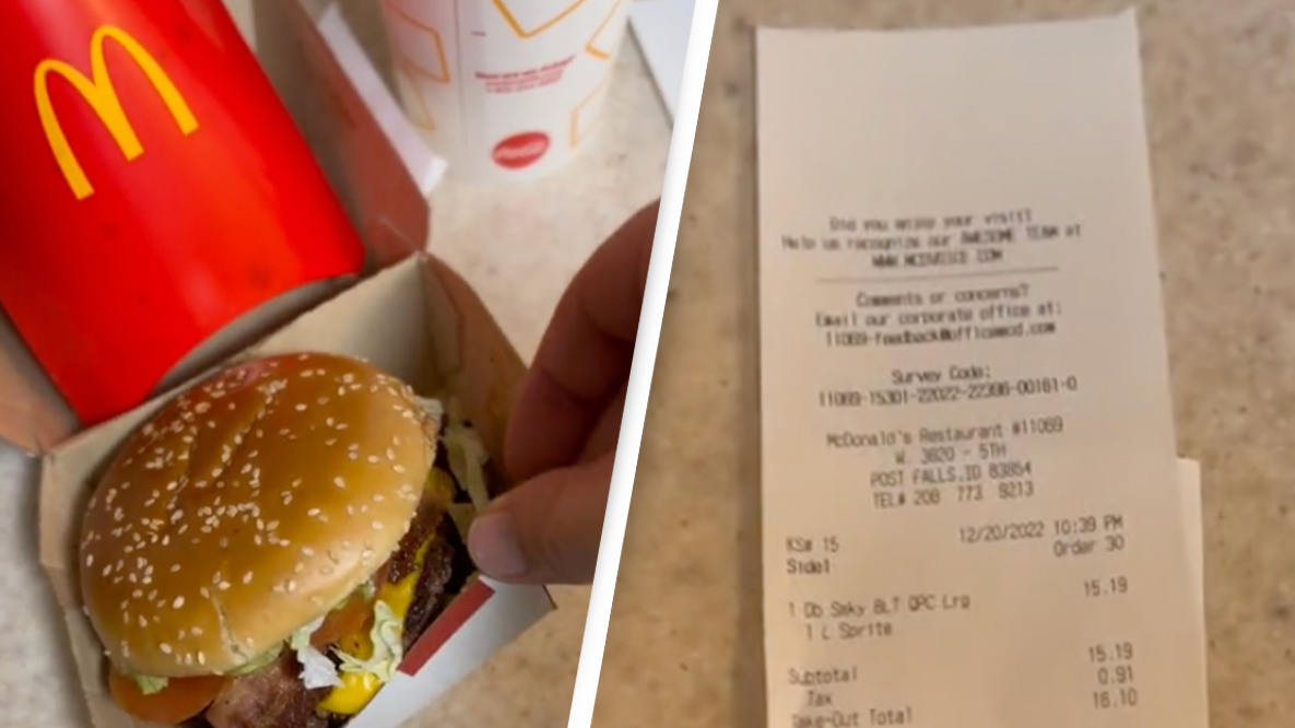 Customer slams McDonald's as 'no longer affordable' after sharing bill for his regular order ...