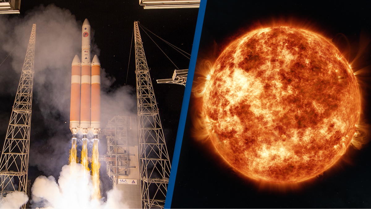 Space Shuttle And Sun