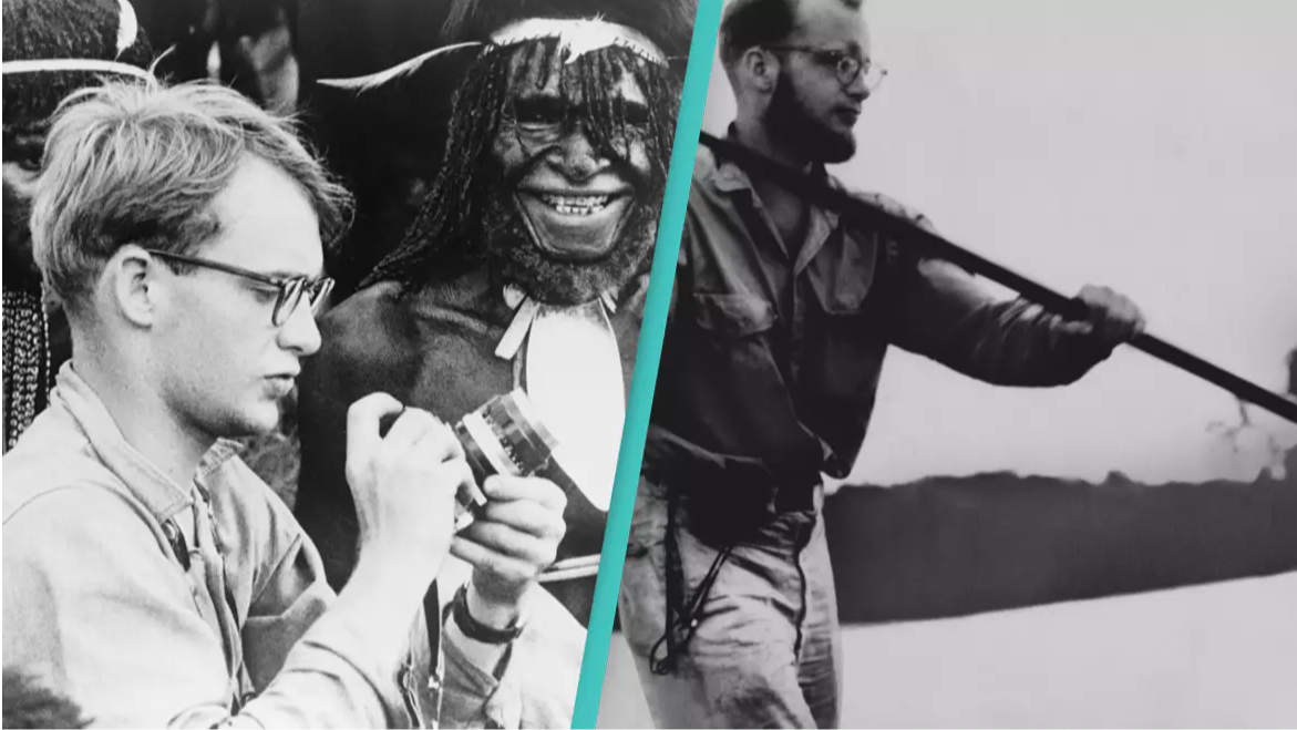 One of the last known photos of Michael Rockefeller with the cannibal ...