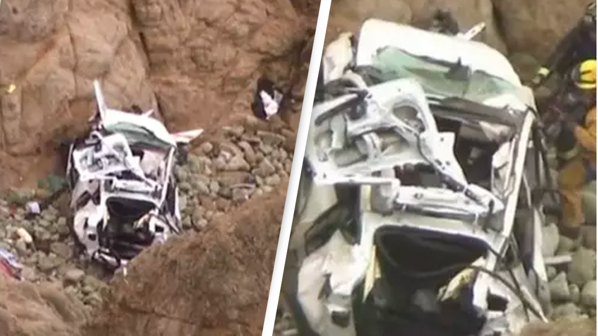 Wife claimed husband drove Tesla off cliff ‘on purpose’ after family ...