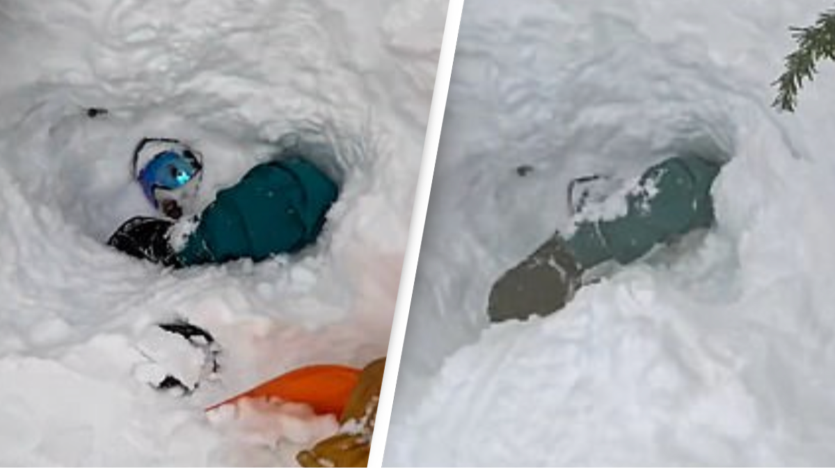 Skier saves snowboarder's life in terrifying rescue caught on camera ...