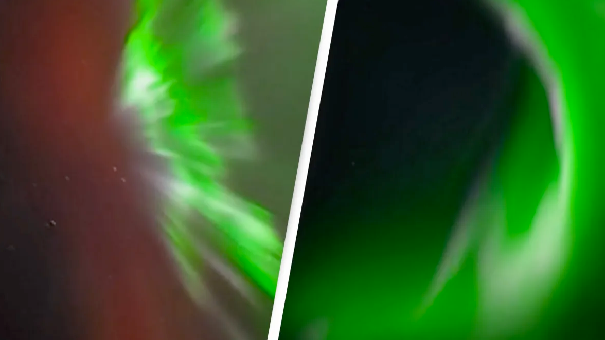 Colorful Aurora Borealis From Space