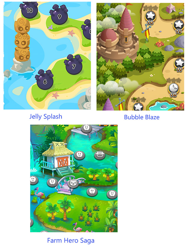 Characteristics of a few mobile game maps -Part I