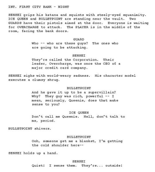 Organizing And Formatting Game Dialogue