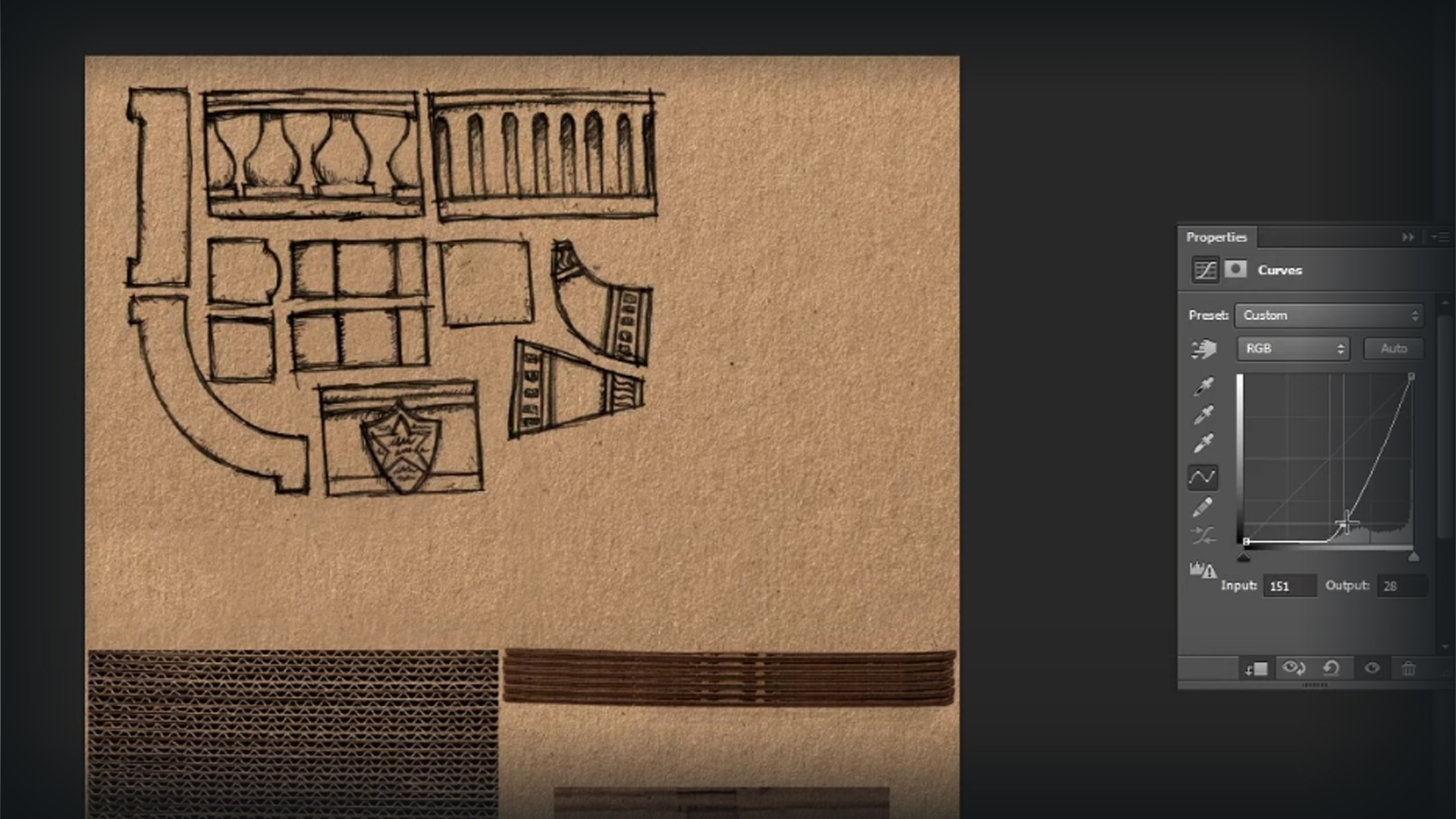 Using the Reverse UV method to create high-texture papercraft visuals