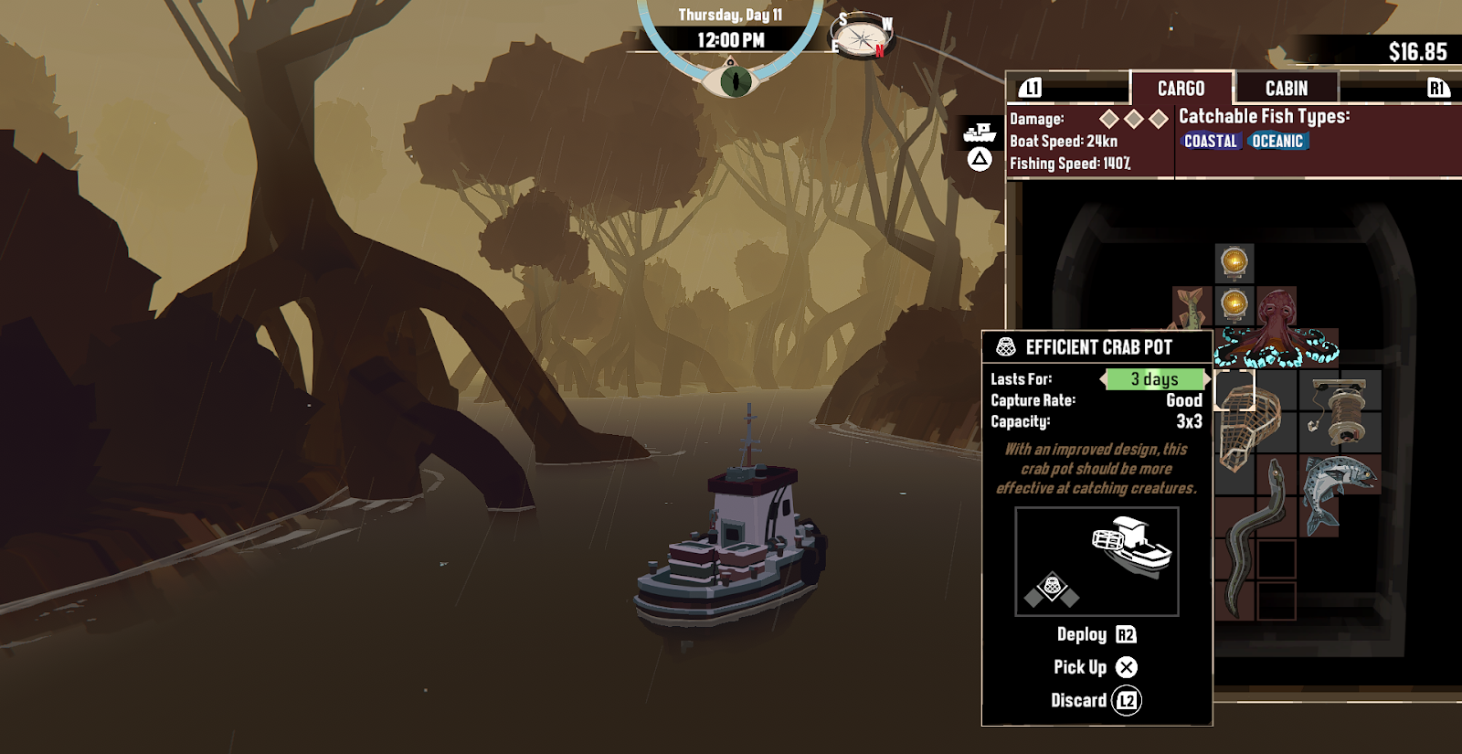 Deep Dive: How Black Salt Games designed Dredge's spatial inventory