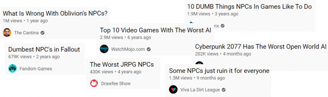 The future of interactive characters, part 3/4: Do players even care a