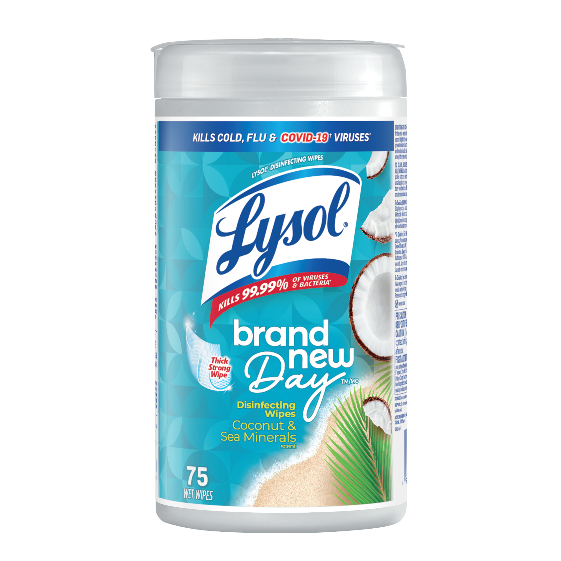 LYSOL DISINFECTING WIPES - Brand New Day Coconut and Sea Minerals 75 ct ...