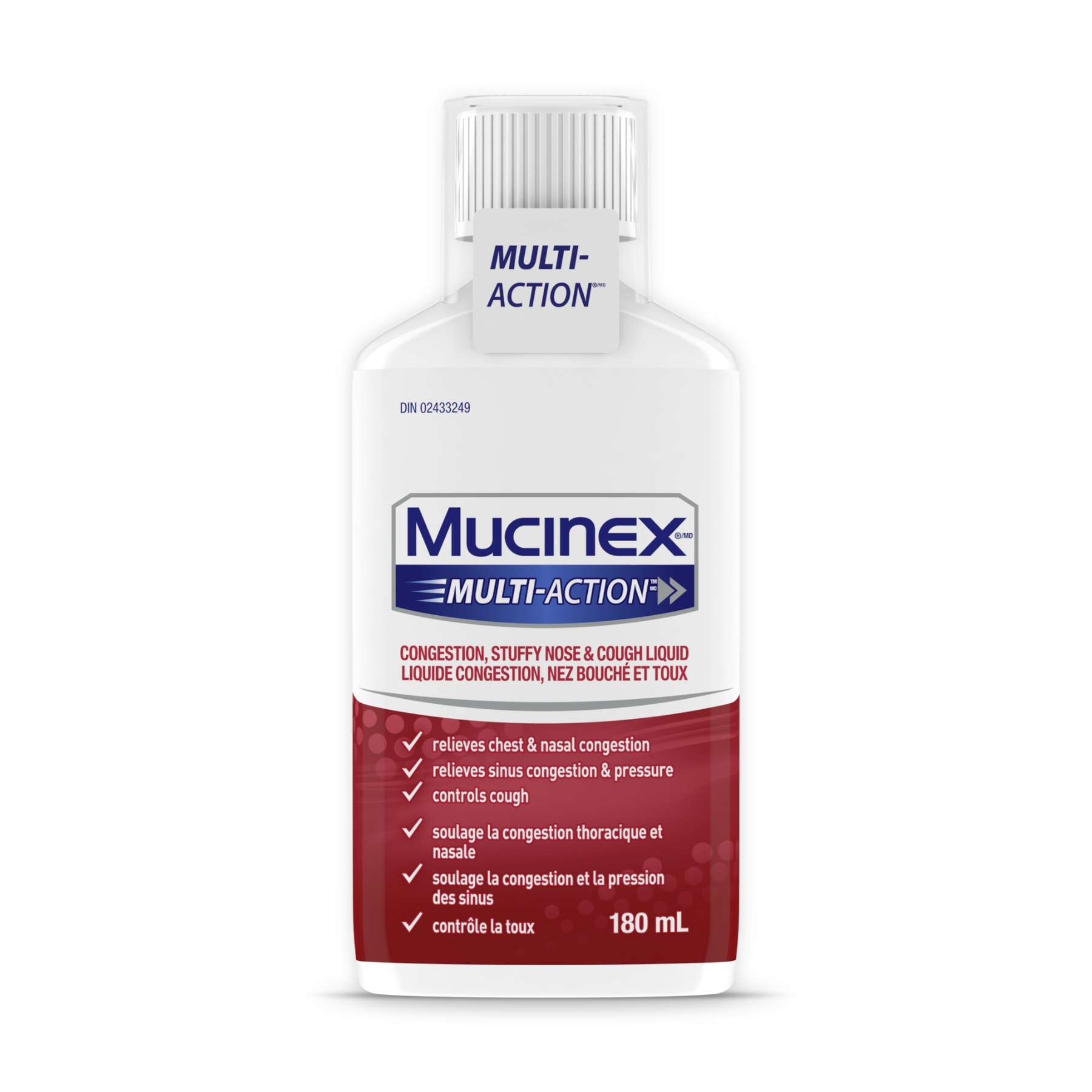 Mucinex Multi-Action Congestion, Stuffy Nose & Cough Liquid | Chest ...