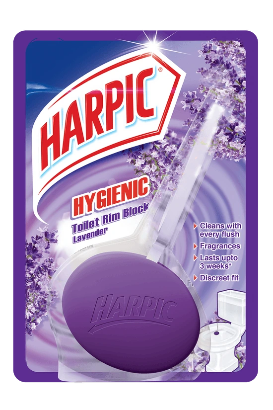 Harpic Hygienic Lavender Toilet Rim Block Online | Harpic