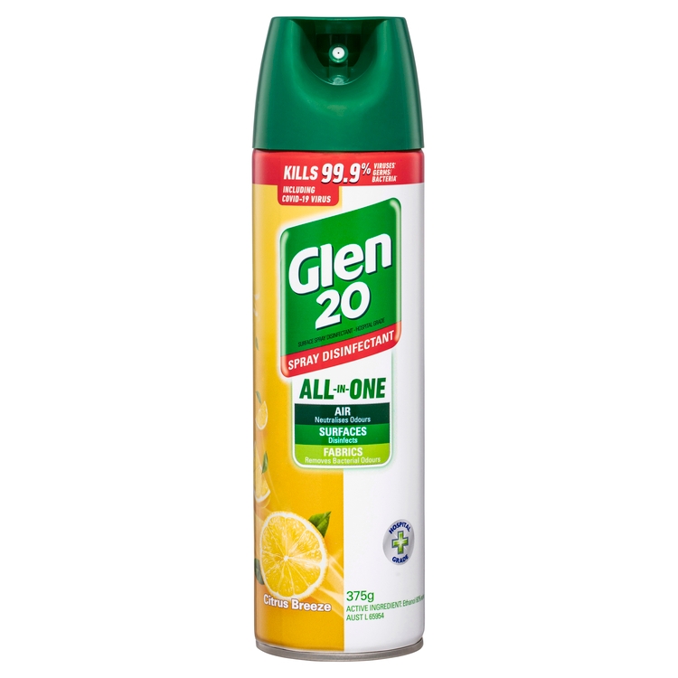 Glen 20 Citrus Breeze All In One Disinfectant Spray 375g | Glen 20
