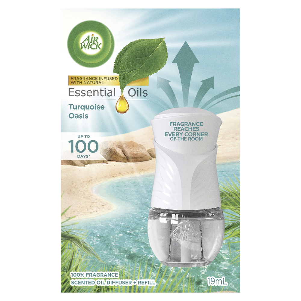 Scented Oil Diffuser & Refill Turquoise Oasis 19ml | Air Wick AU