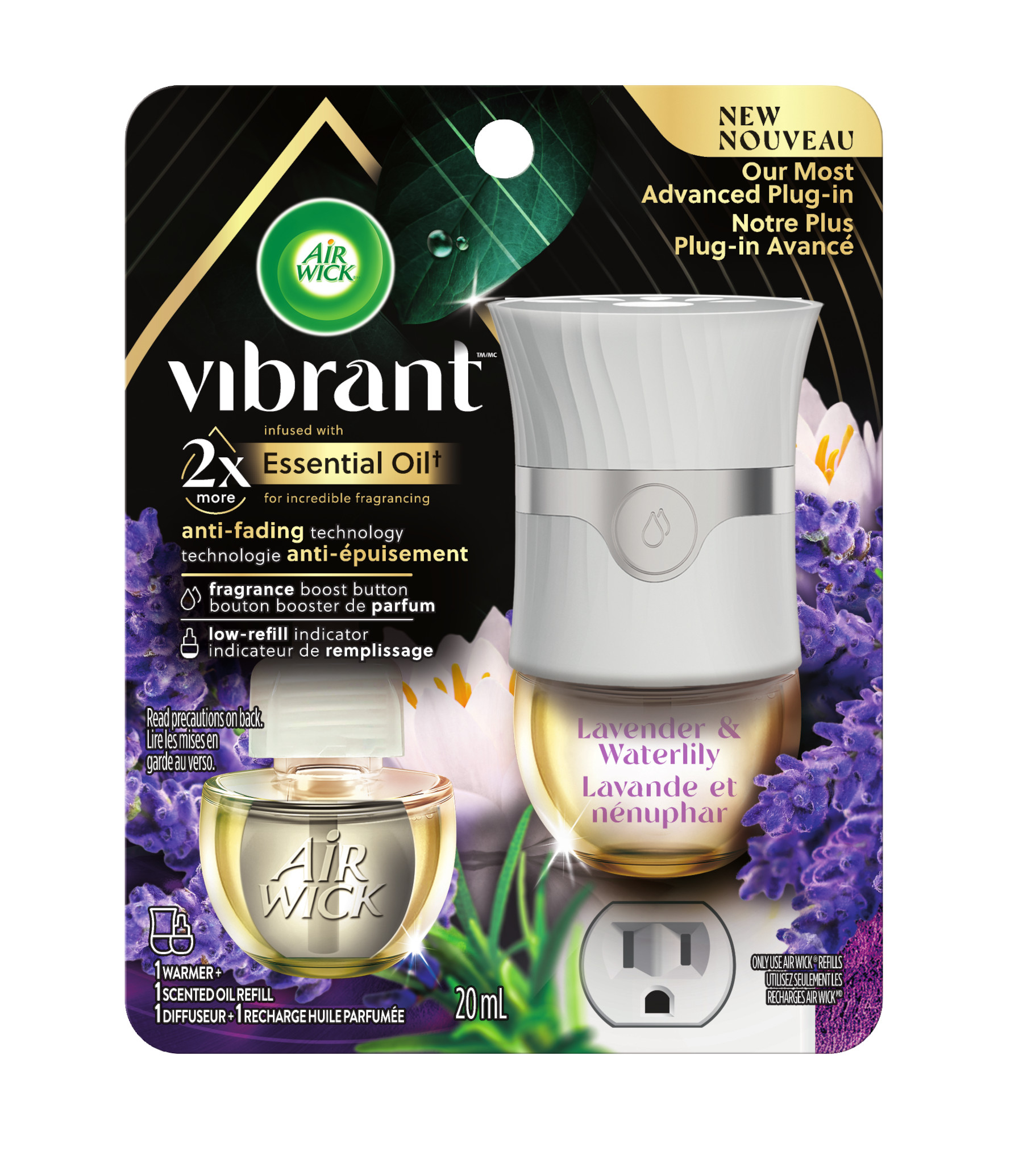 Scented Oil Plug-in, Pulse Vibrant™ - Lavender and Waterlily | Air Wick ...