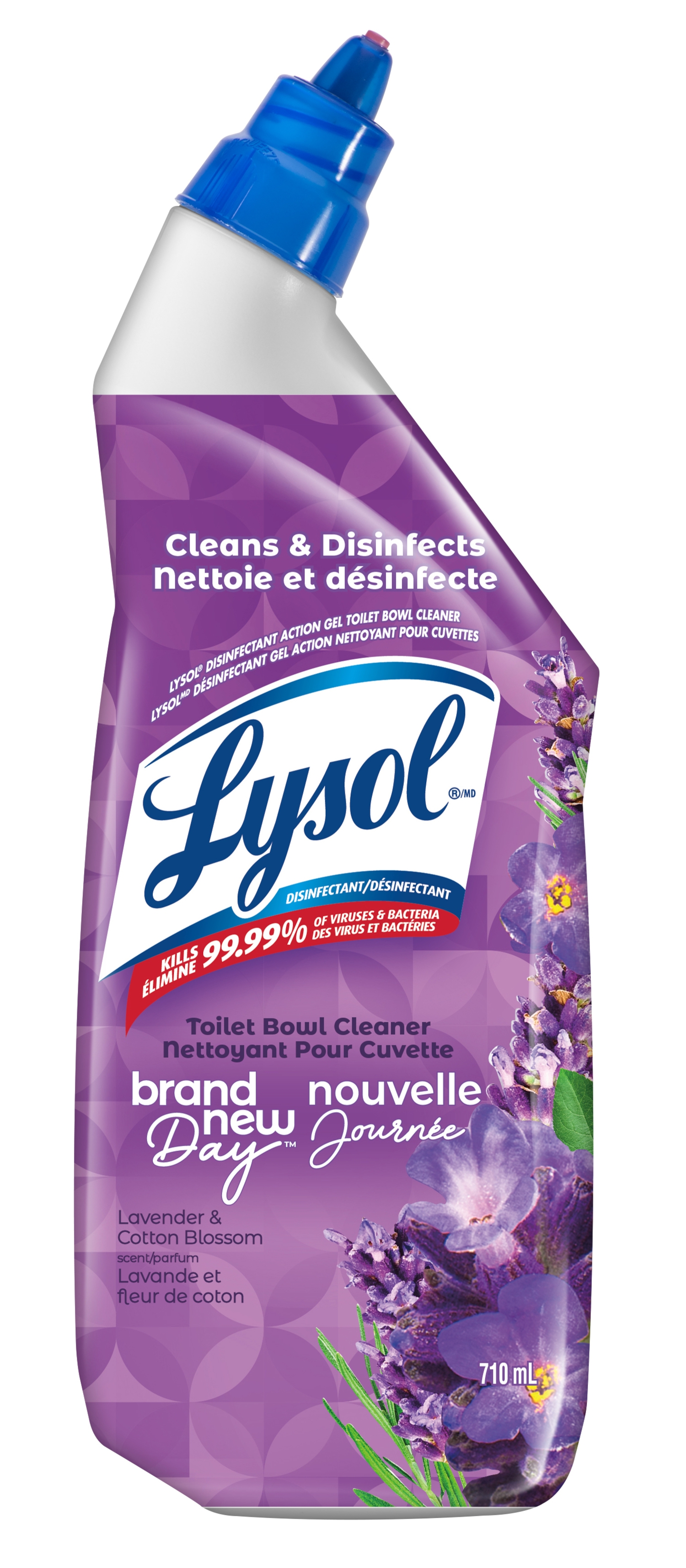 LYSOL Nettoyant pour cuvette de toilette – Lavande et Fleur de coton, 710 ml | Lysol CA