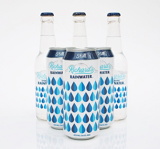 Bottled Rainwater Eliminates Plastic Packaging