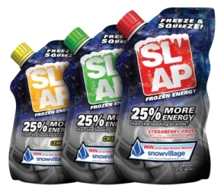 Frozen energy drink pouch offers a cool boost