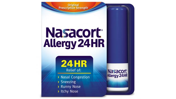 Package redesign highlights benefits of Nasacort allergy spray