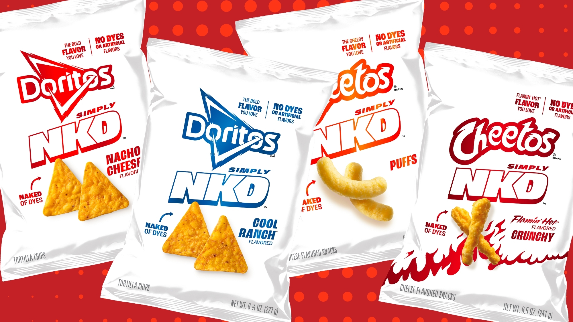 Naked (Dye-Free) Doritos and Cheetos Rock New Packaging