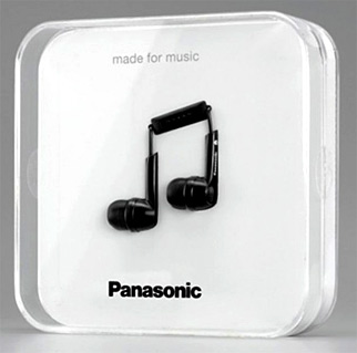 Panasonic earbuds package - inspired indeed