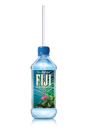 FIJI Water debuts custom straw-closure