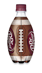 Dr Pepper's new limited edition football shaped bottle