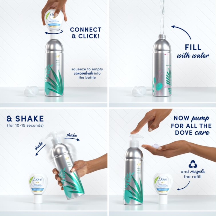 Dove Refill Packaging Replaces Single-Use Bottles