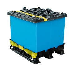 Self-contained pallet box