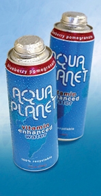 Resealable can keeps water fresh, cool