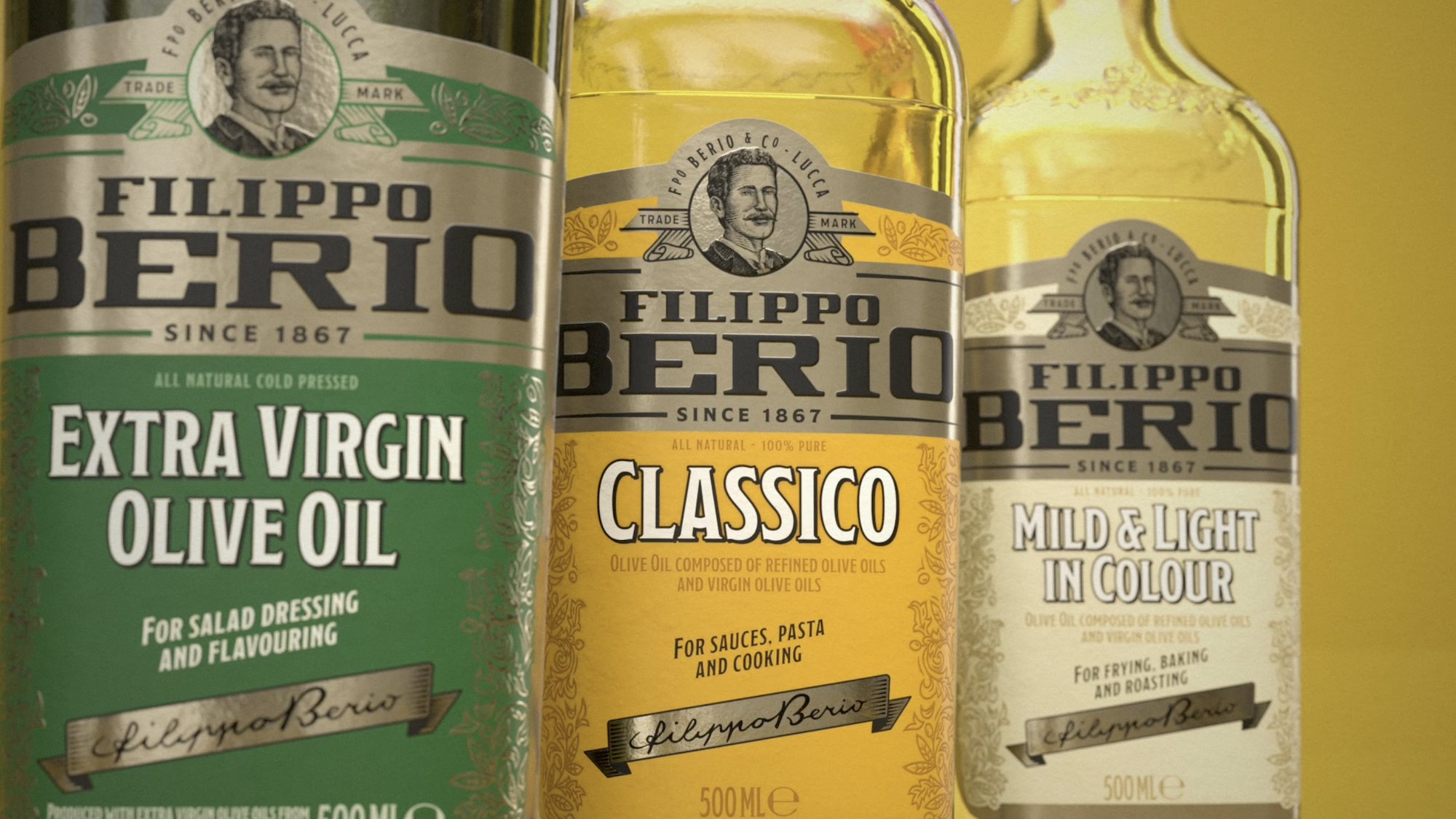 Filippo Berio Global Rebranding Modernizes Olive Oil Packaging