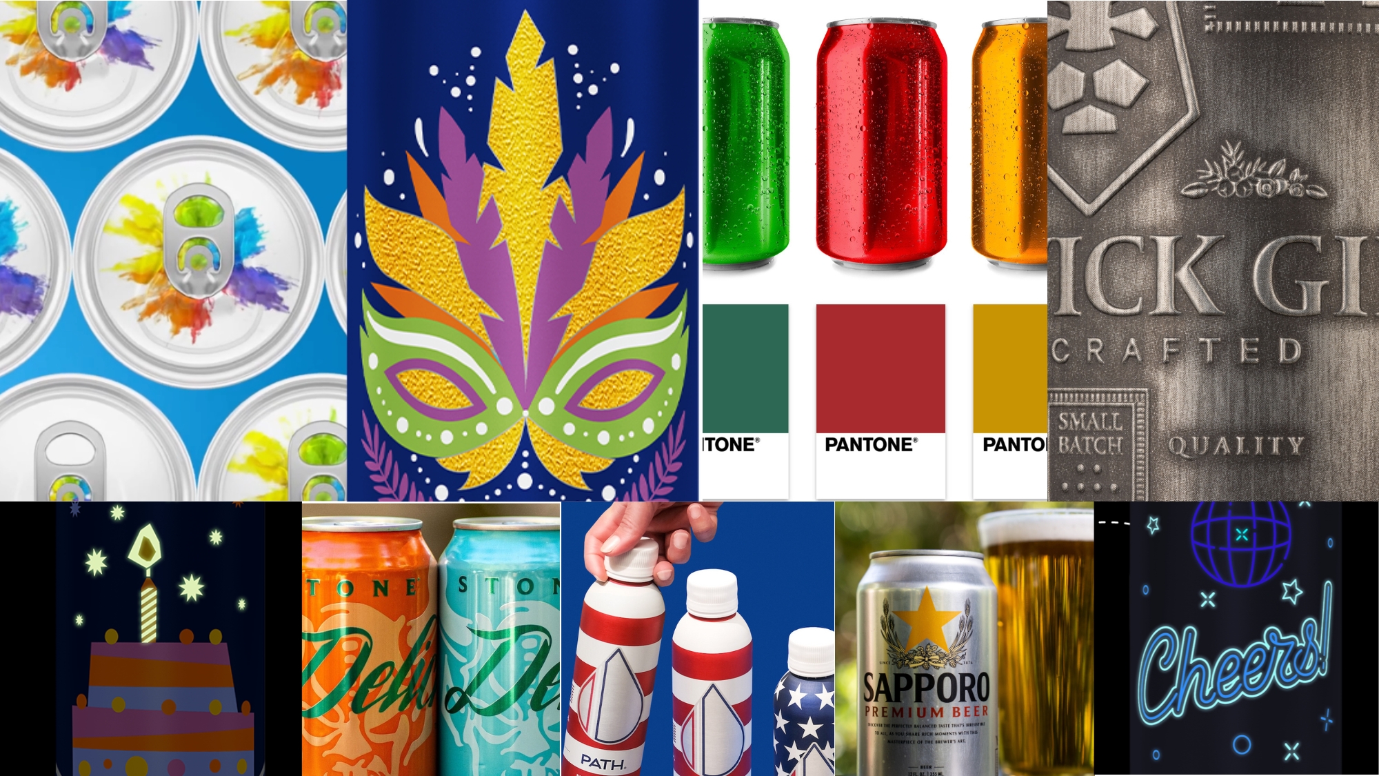Eye-Catching Embellishments Light Up Beverage Cans