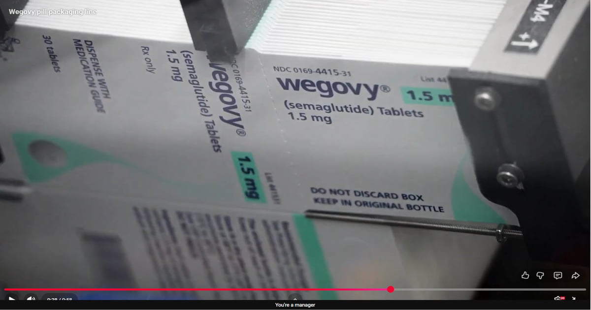 Novo Nordisk Unveils Wegovy Pill Packaging Line