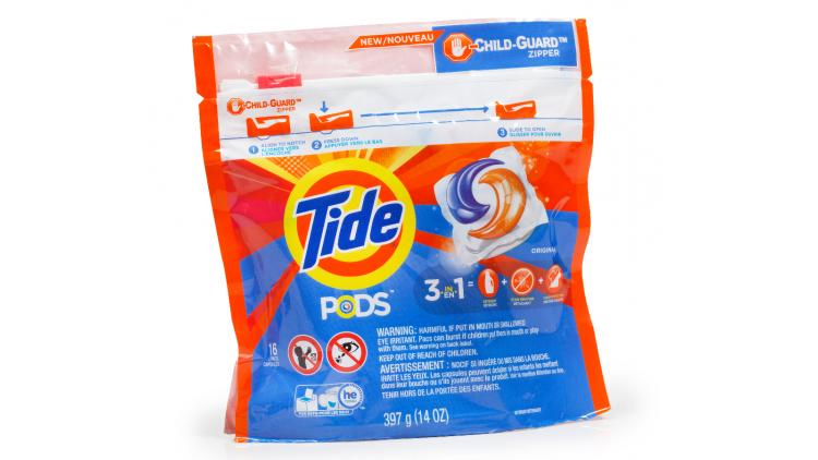 P&G develops child-resistant closure for tubs of laundry pods