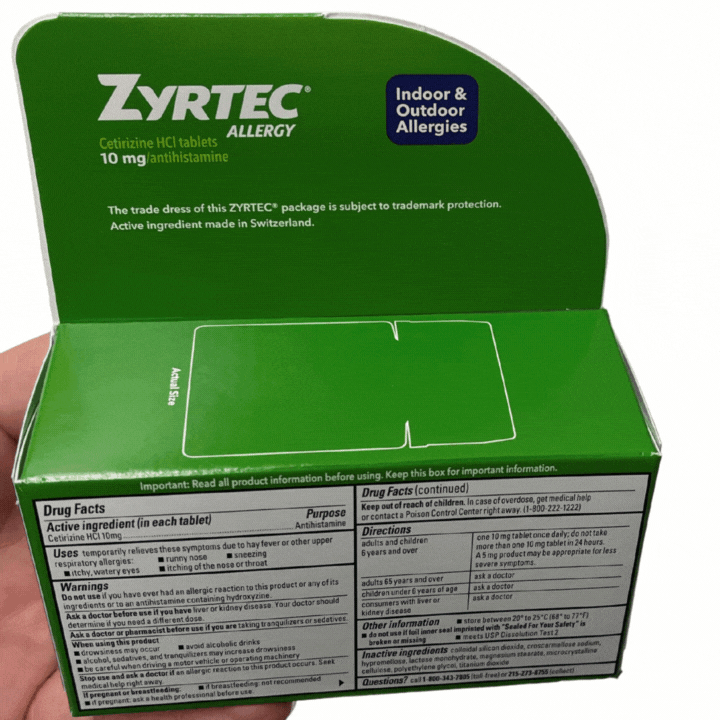 Zyrtec Packaging Refresh Reimagines the Familiar Fifth-Panel Carton